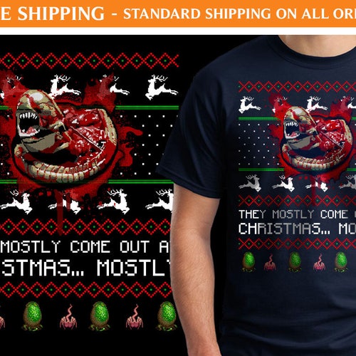 Alien Chestburster Ugly Sweater T-shirt XMAS198 FREE - Etsy