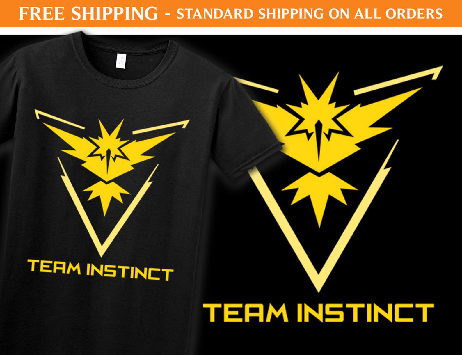 Team Instinct Shirt P01 Gaming Shirt Pokemon Go Shirt | Etsy