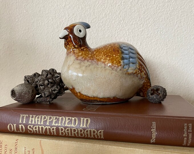 Vintage Quail Figurine - Pottery Quail Figurine - Whimsical Quail ...