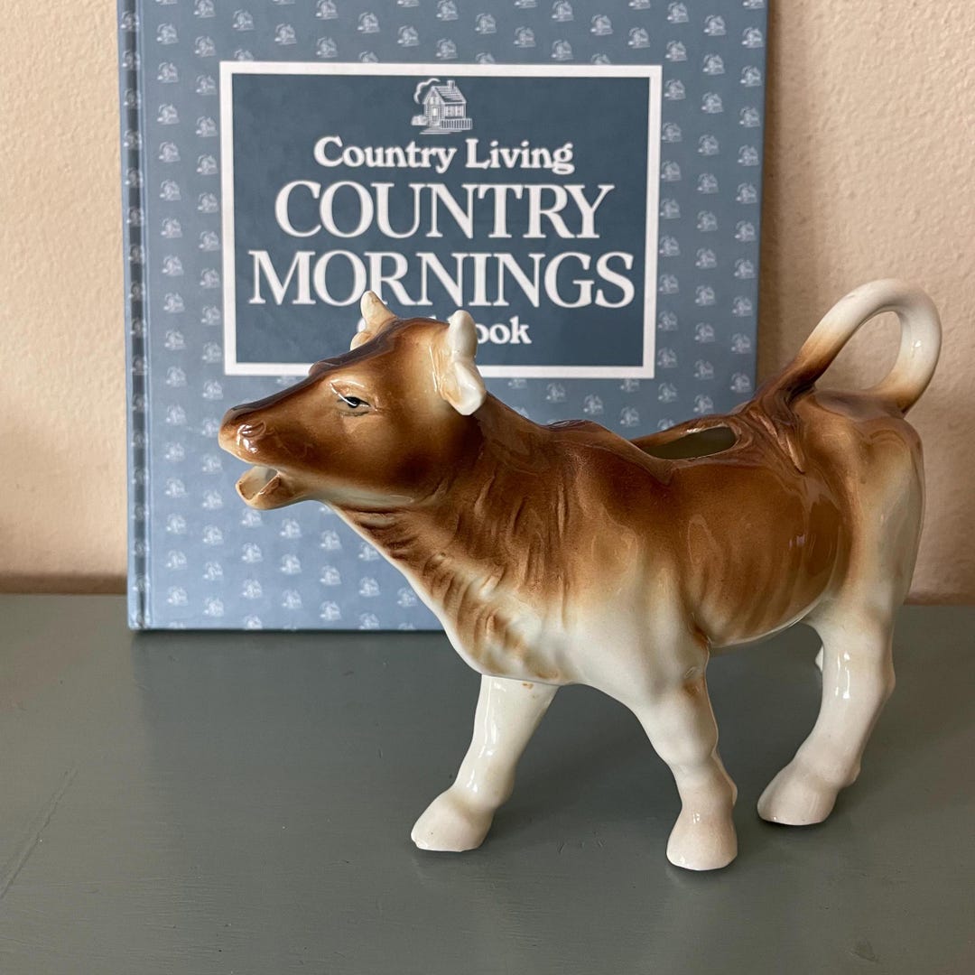 Vintage Cow Creamer Made in Czechoslovakia Cow Creamer Cow Syrup ...