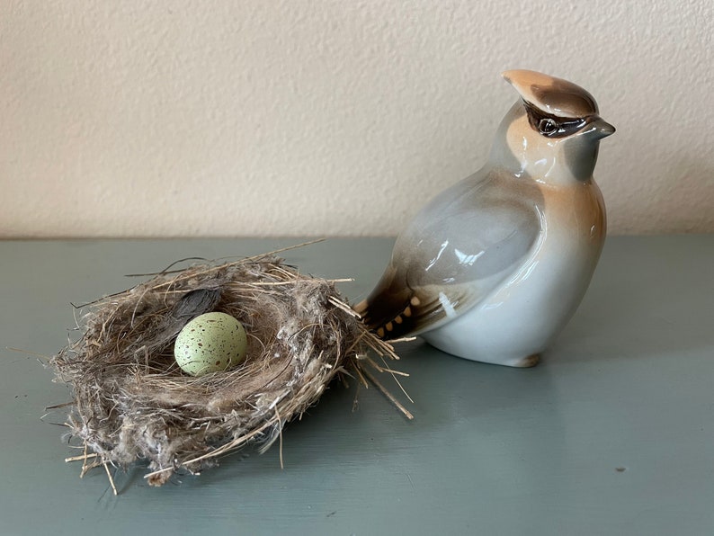 Lomonosov Porcelain Bird Figurine USSR Waxwing Figurine - Etsy