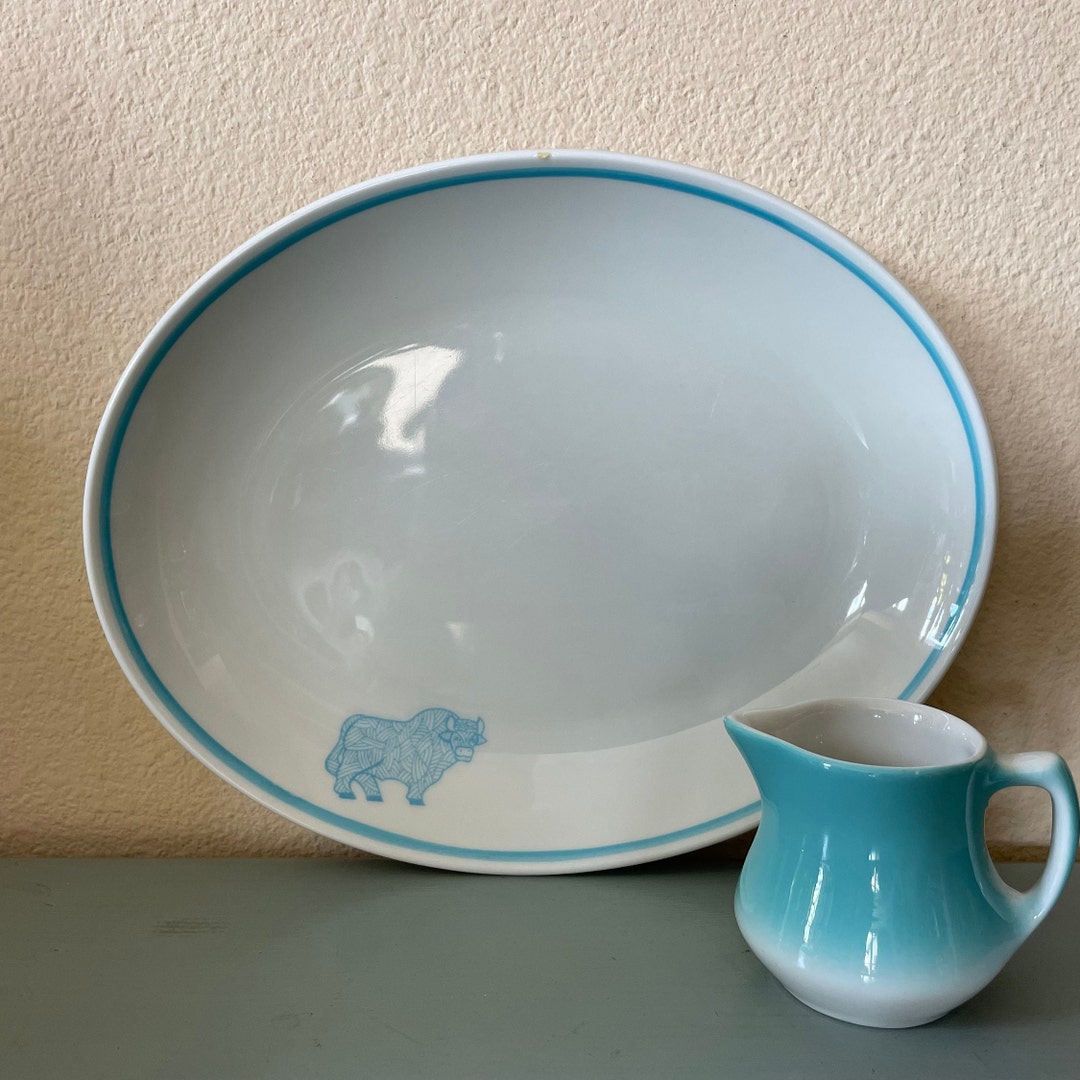 Shenango Vintage Steakhouse Platter Shenango Aqua Band Platter Shenango ...
