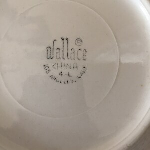 Wallace China Airbrushed Teal Band Salad/bread Plate Vintage Restaurant ...