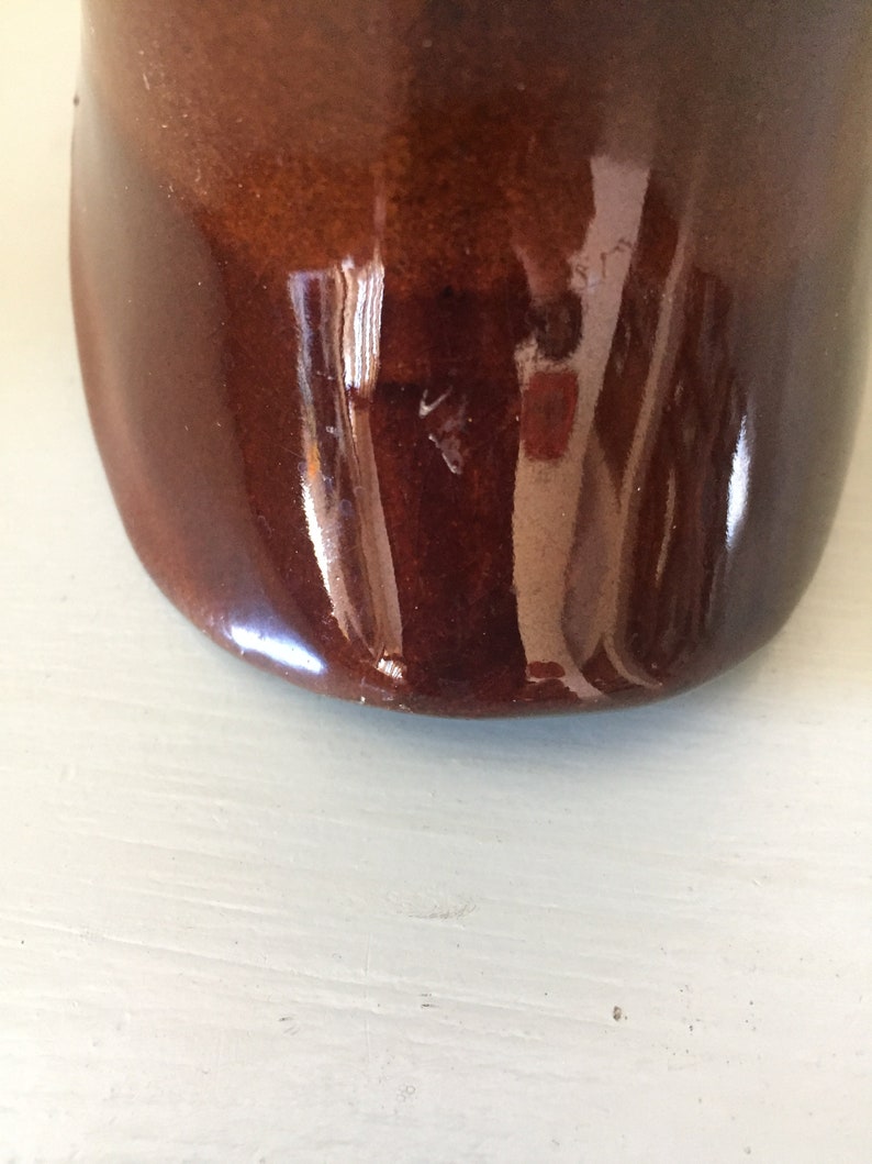 Vintage Brown Glaze Pitcher Brown Stoneware Pitcher - Etsy