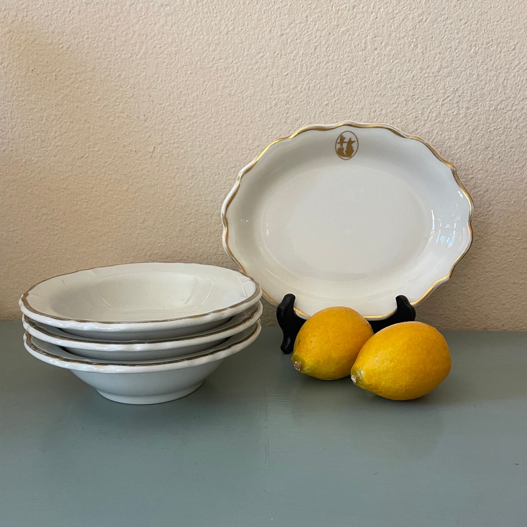 Vintage Restaurant Ware - Set of 3 Bowls and 1 Small Oval Dish ...