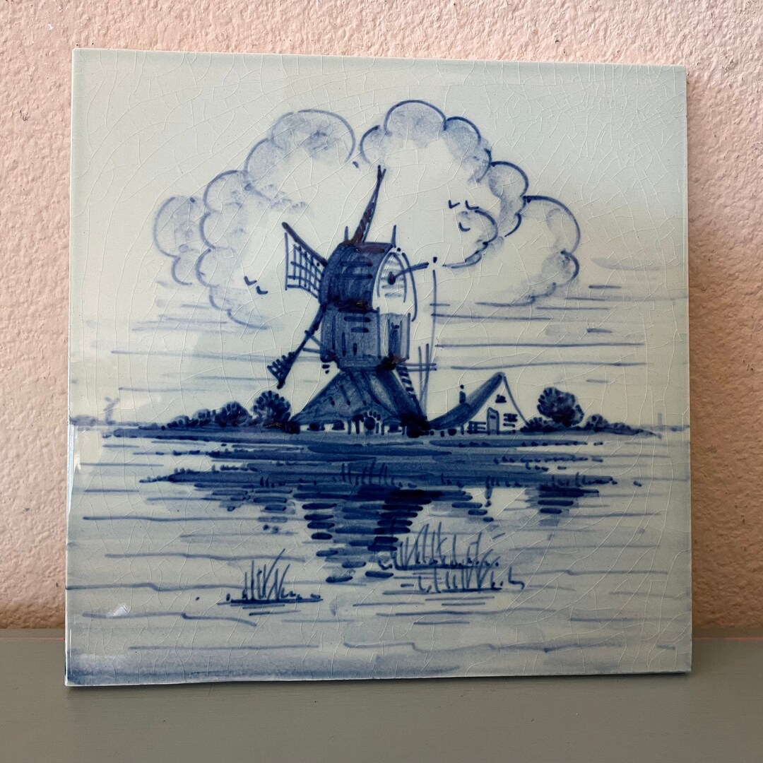 Royal Delft Blue Tile - Handpainted Holland Tile - De Sphinx ...