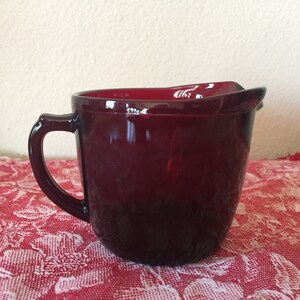 Anchor Hocking Royal Ruby Red Sugar and Creamer Set Ruby Red Glass ...
