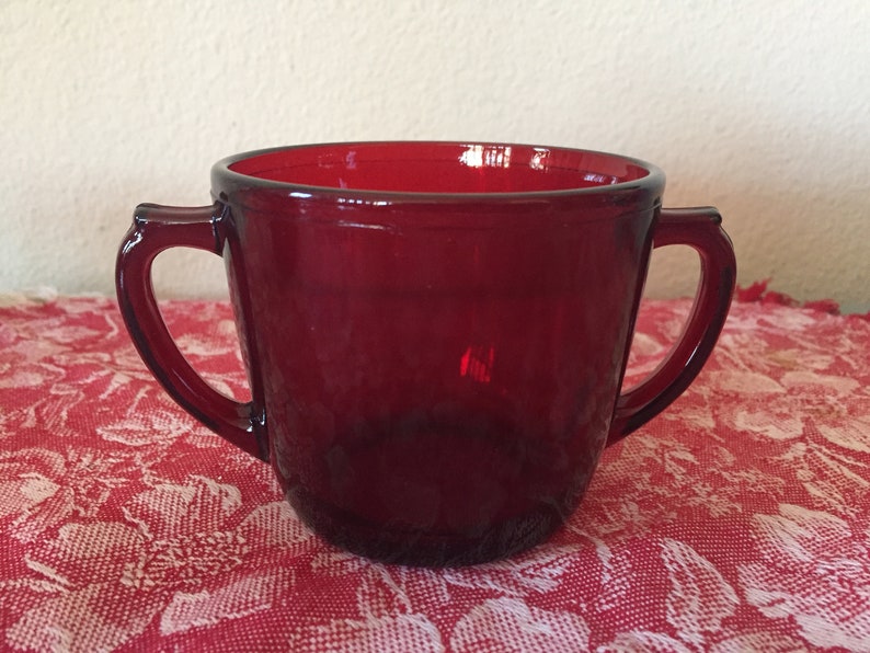 Anchor Hocking Royal Ruby Red Sugar and Creamer Set Ruby Red - Etsy