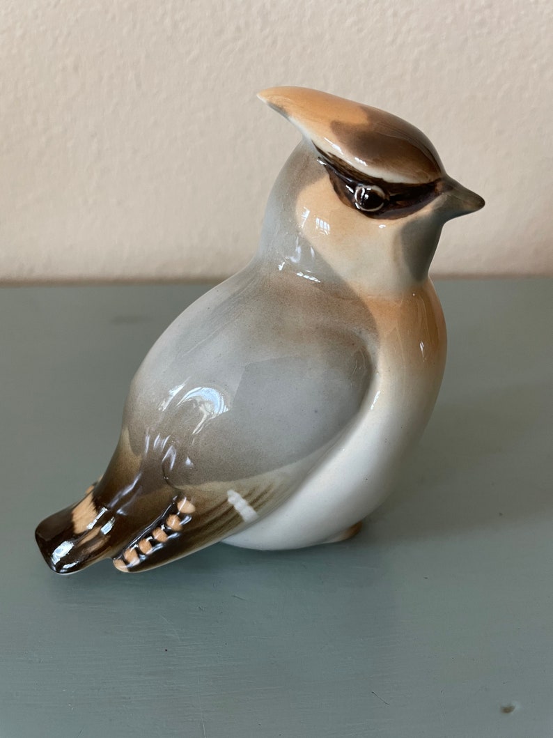 Lomonosov Porcelain Bird Figurine USSR Waxwing Figurine - Etsy