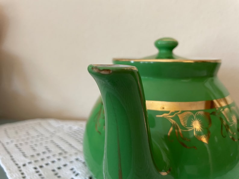Vintage Hall Teapot Hall Green and Gold 8 Cup Teapot - Etsy
