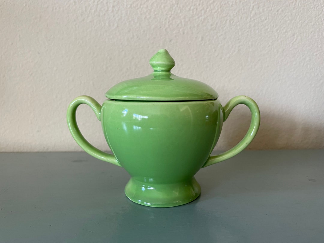 Vintage California Pottery Green Sugar Bowl Pico Pottery MFG - Etsy