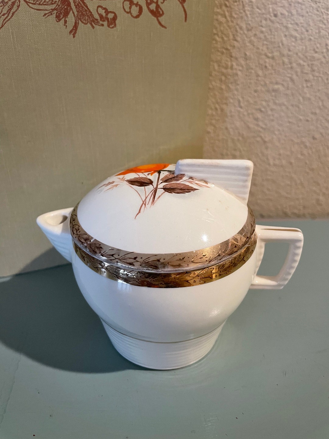 Triumph Vermillion Rose Creamer American Limoges Art Deco Creamer ...