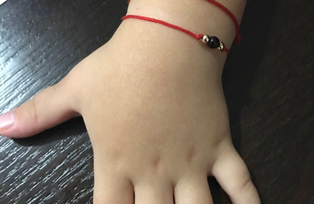 Azabache Kids -NO Fade GOLD FILLED- Protection From Evil Eye -red ...