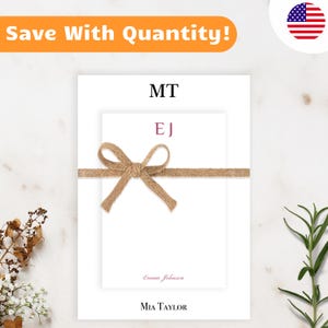 Personalized Modern Minimalist Monogram Notepad, Elegant Favors and ...