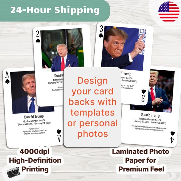 Trump Playing Cards - Etsy