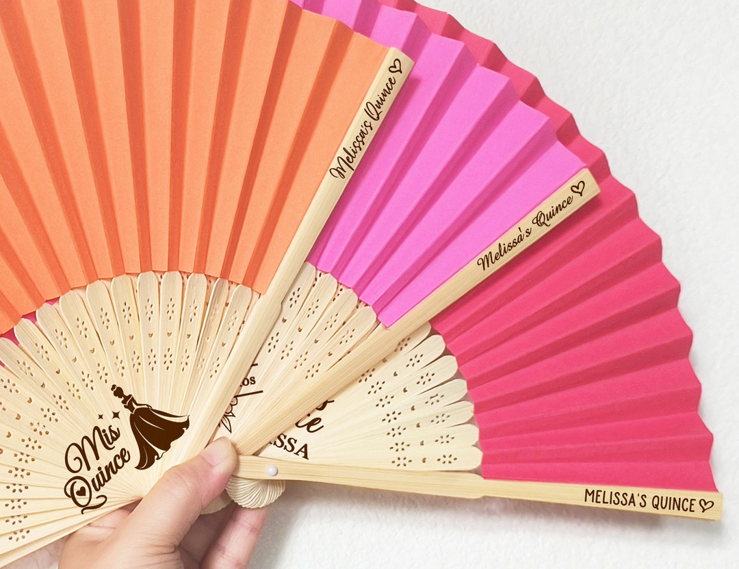 Mis Quince Años Gift Fans Bulk Quinceñera Favor Fans Quince Años Fan ...