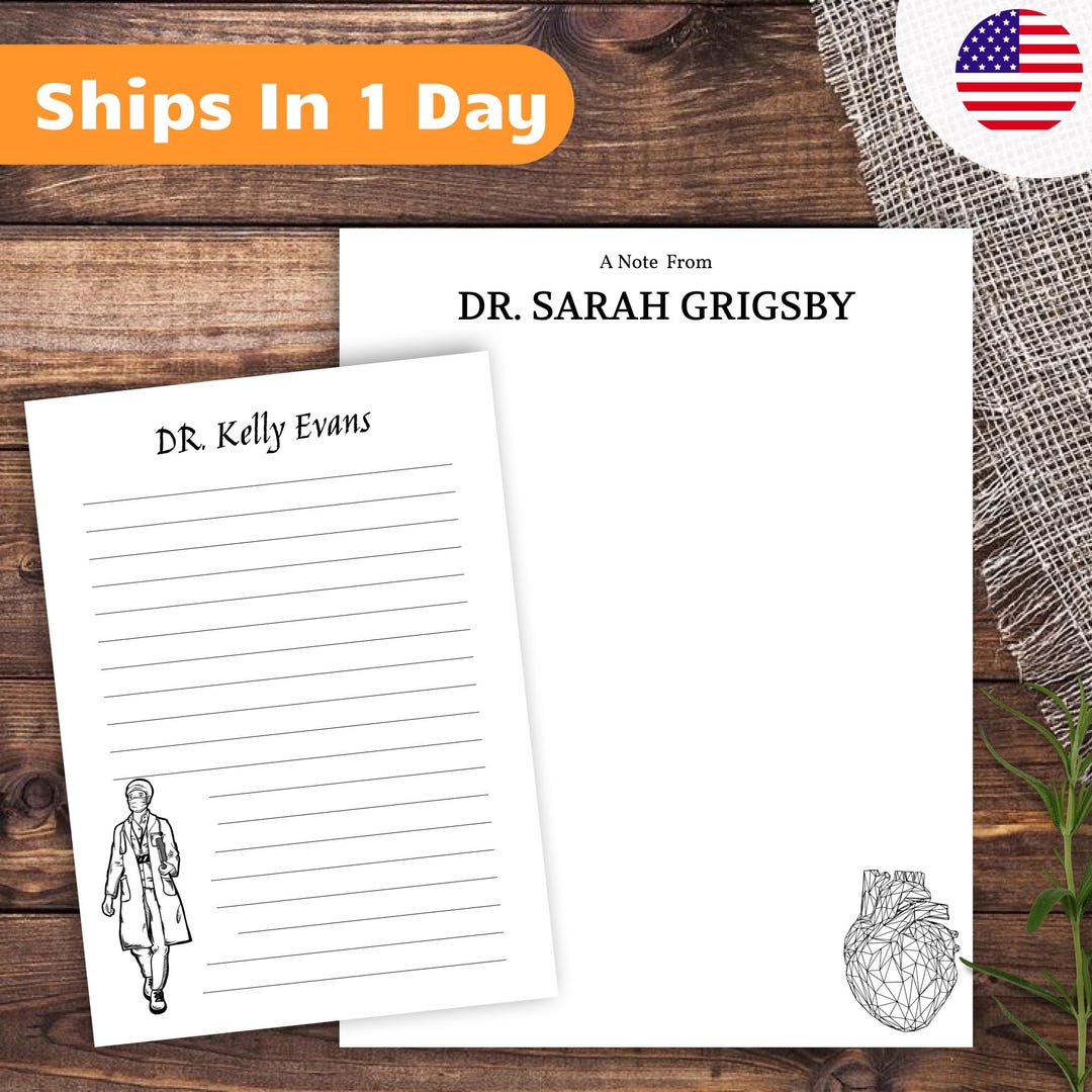 Personalized Doctor Notepad | Custom Medical Professional Stationery ...