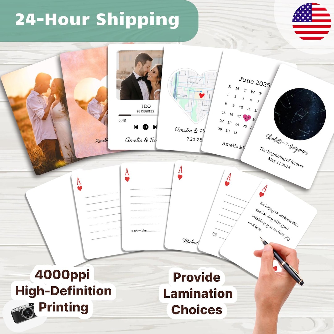 Personalized Playing Card Guest Book for Weddings | Wedding Reception ...