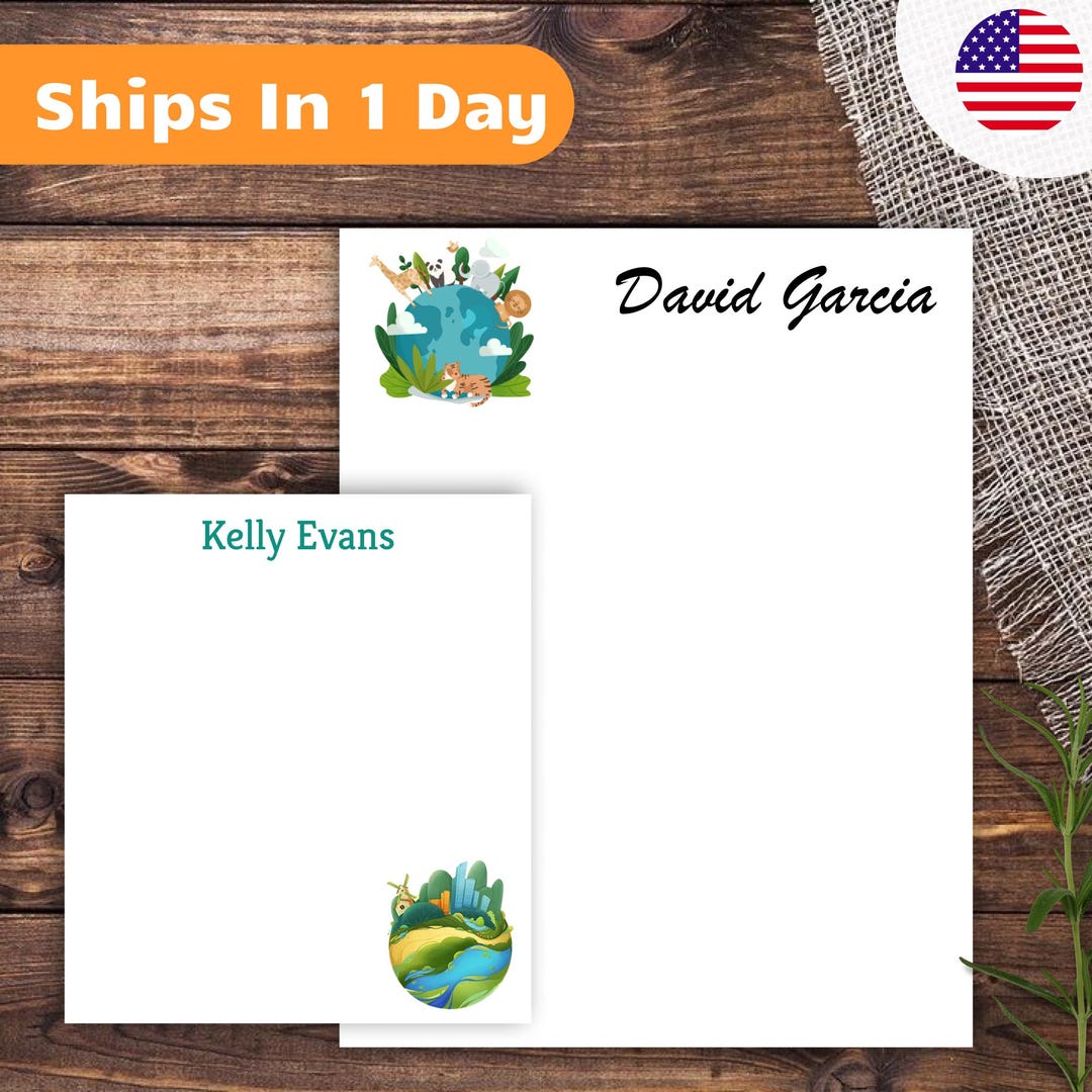 Personalized Eco-friendly Notepad | Custom Earth and Nature Notepad ...