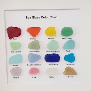 Genuine Sea Glass Chart/10x10 Shadowbox 6x6 Sea Glass Chart/sea Glass ...