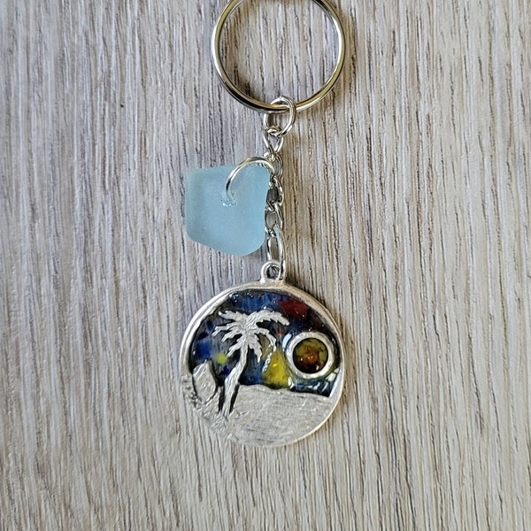 Sea Glass Keychain - Etsy