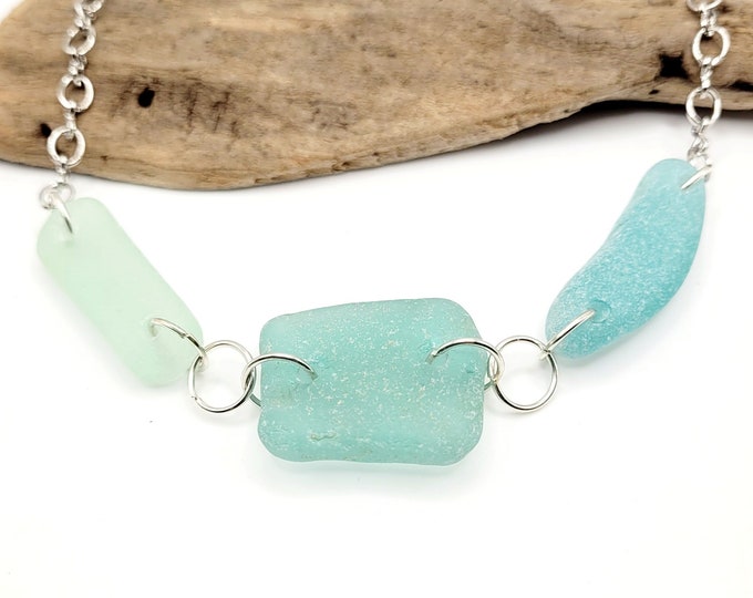 Sea Glass Necklace/genuine Sea Glass Necklace/sea Glass Jewelry/sea ...