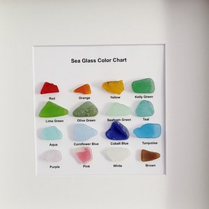 Genuine Sea Glass Chart/10x10 Shadowbox 6x6 Sea Glass Chart/sea Glass ...