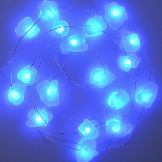 Blue LED String Lights/sea Glass String Lights/beach | Etsy