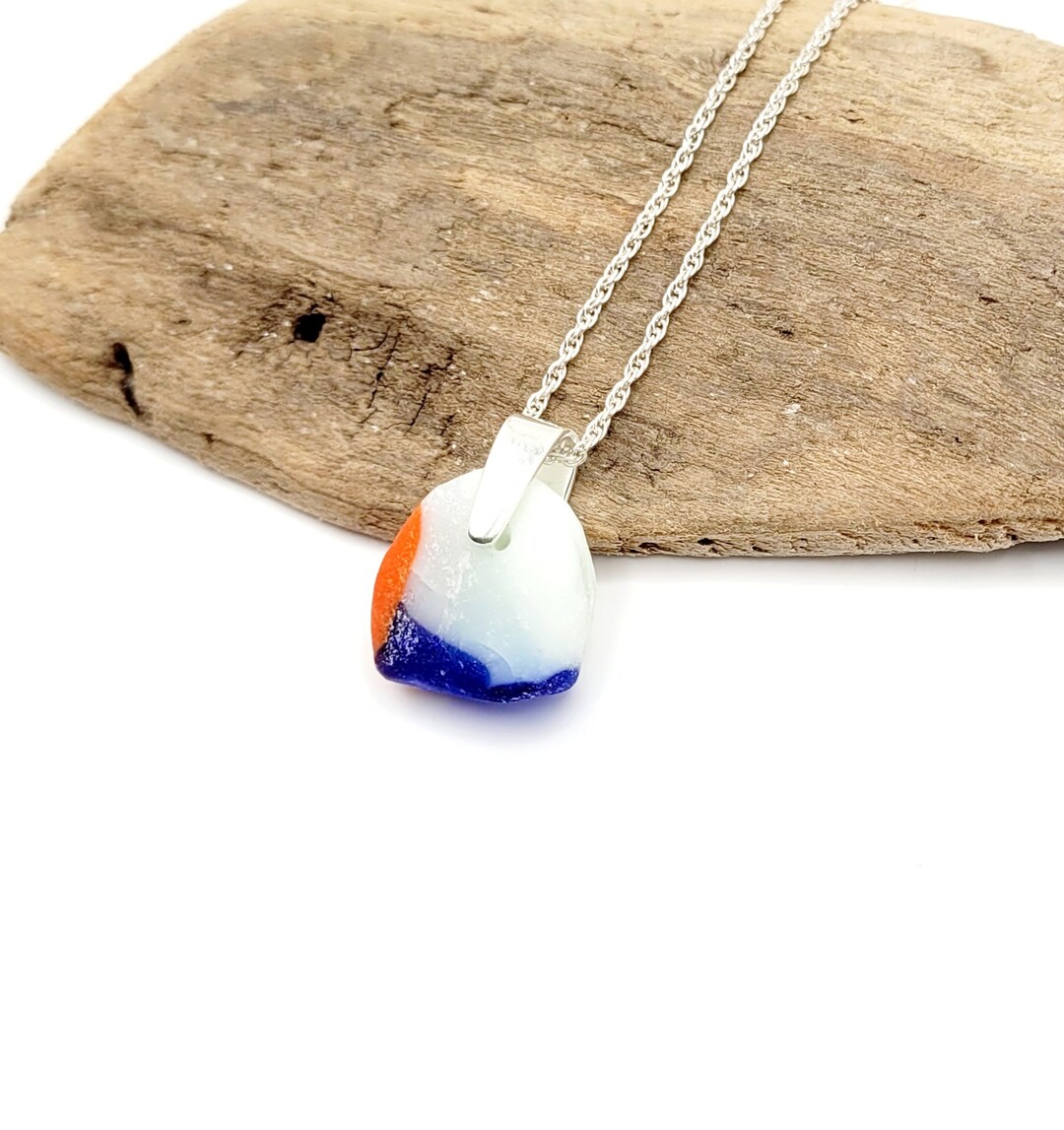 Genuine Sea Glass/very Rare Art Glass Sea Glass/sea Glass and Sterling ...