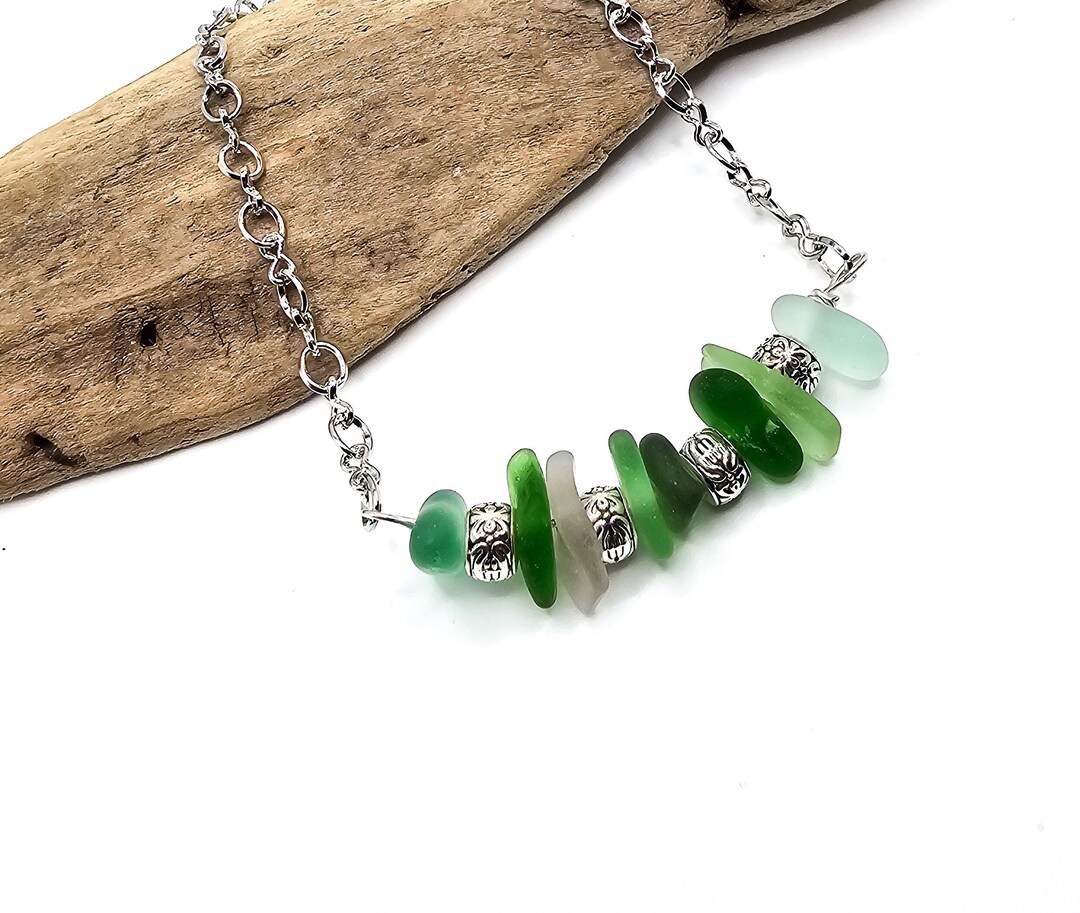 Genuine Sea Glass Necklace /sea Glass Necklace / Sea Glass Jewelry ...