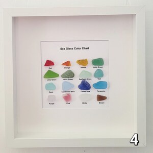 Genuine Sea Glass Chart/10x10 Shadowbox 6x6 Sea Glass Chart/sea Glass ...