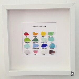 Genuine Sea Glass Chart/10x10 Shadowbox 6x6 Sea Glass Chart/sea Glass ...