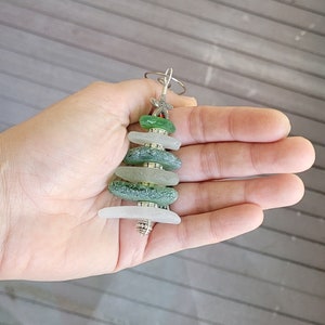 Sea Glass Christmas Tree Ornament/sea Glass Pine Tree Ornament/genuine ...