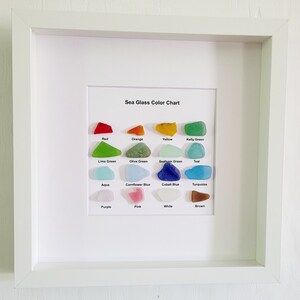 Genuine Sea Glass Chart/10x10 Shadowbox 6x6 Sea Glass Chart/sea Glass ...