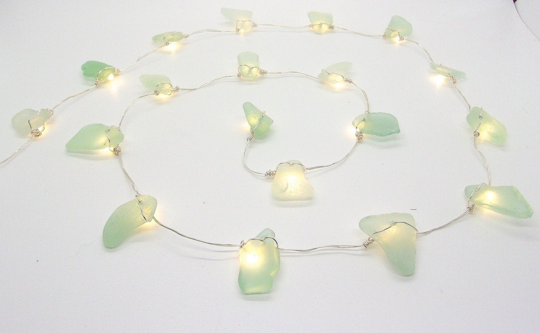 Sea Glass String Lights: 20 LED Beach Wedding Garland - Etsy