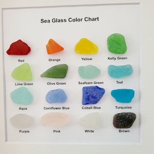 Genuine Sea Glass Chart/10x10 Shadowbox 6x6 Sea Glass Chart/sea Glass ...