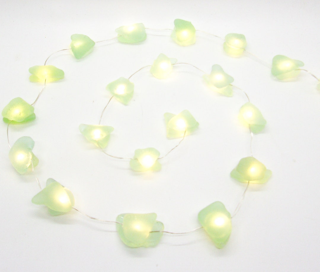 Sea Glass String Lights/genuine Sea Glass/beach Glass String Lights ...