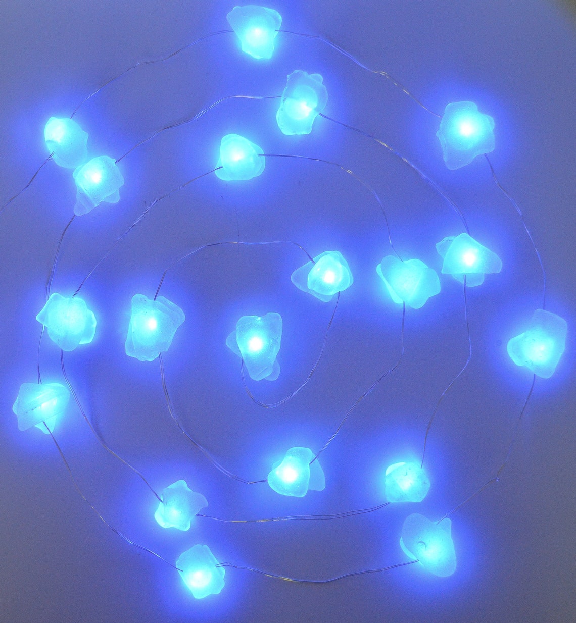Blue LED String Lights/Sea Glass String Lights/Beach | Etsy