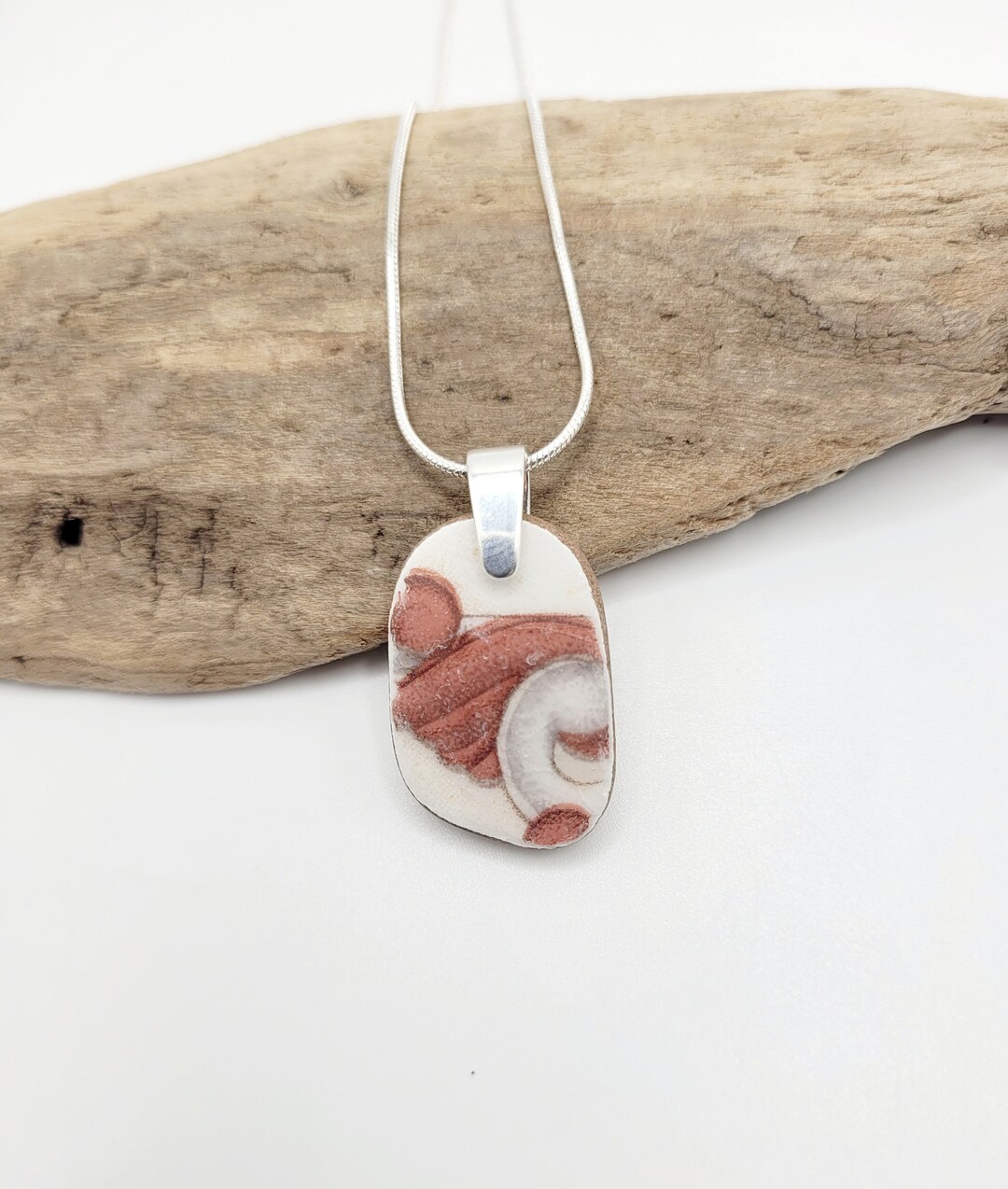 Genuine Sea Pottery Pendant Beach Ceramic Necklace Beach Ceramic Charm ...