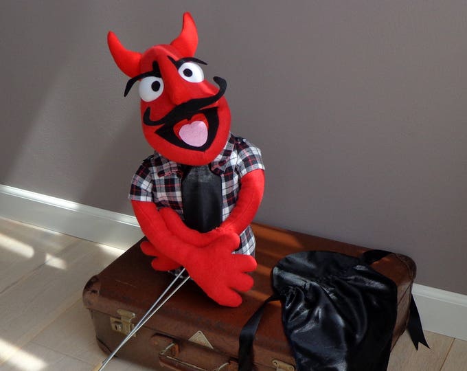Red Devil, Professional Puppet, Hand Puppet, Red Dracula, Mr. Rodriquez ...