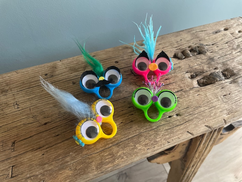 Set Van 4: Googly Eyes Handpuppets, Vingerpoppetje Monsters, Junior ...