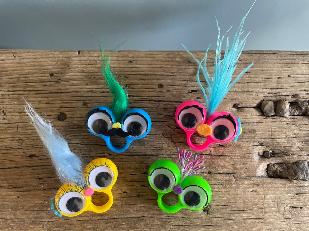 Set Van 4: Googly Eyes Handpuppets, Vingerpoppetje Monsters, Junior ...