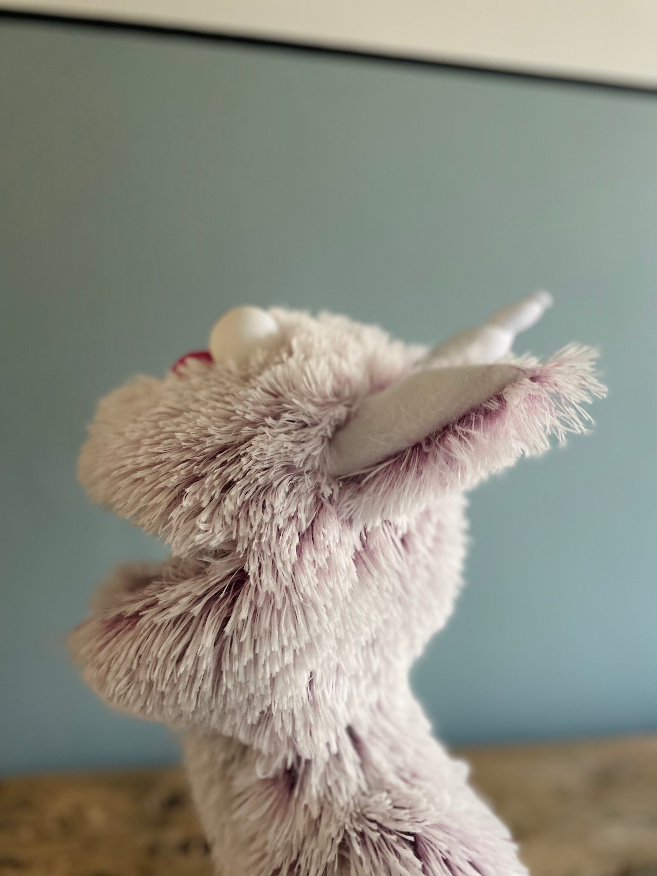 Pink Fuzzy Unicorn Handpuppet, Monster Puppet, Professional Handpuppet ...