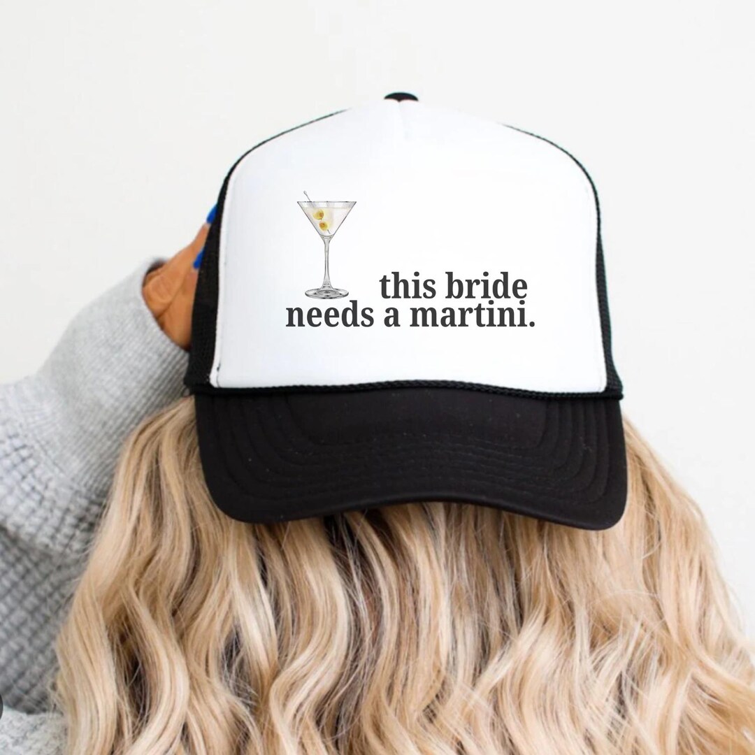 Trendy Martini Bride Trucker Hat: Bachelorette Party Accessory - Etsy
