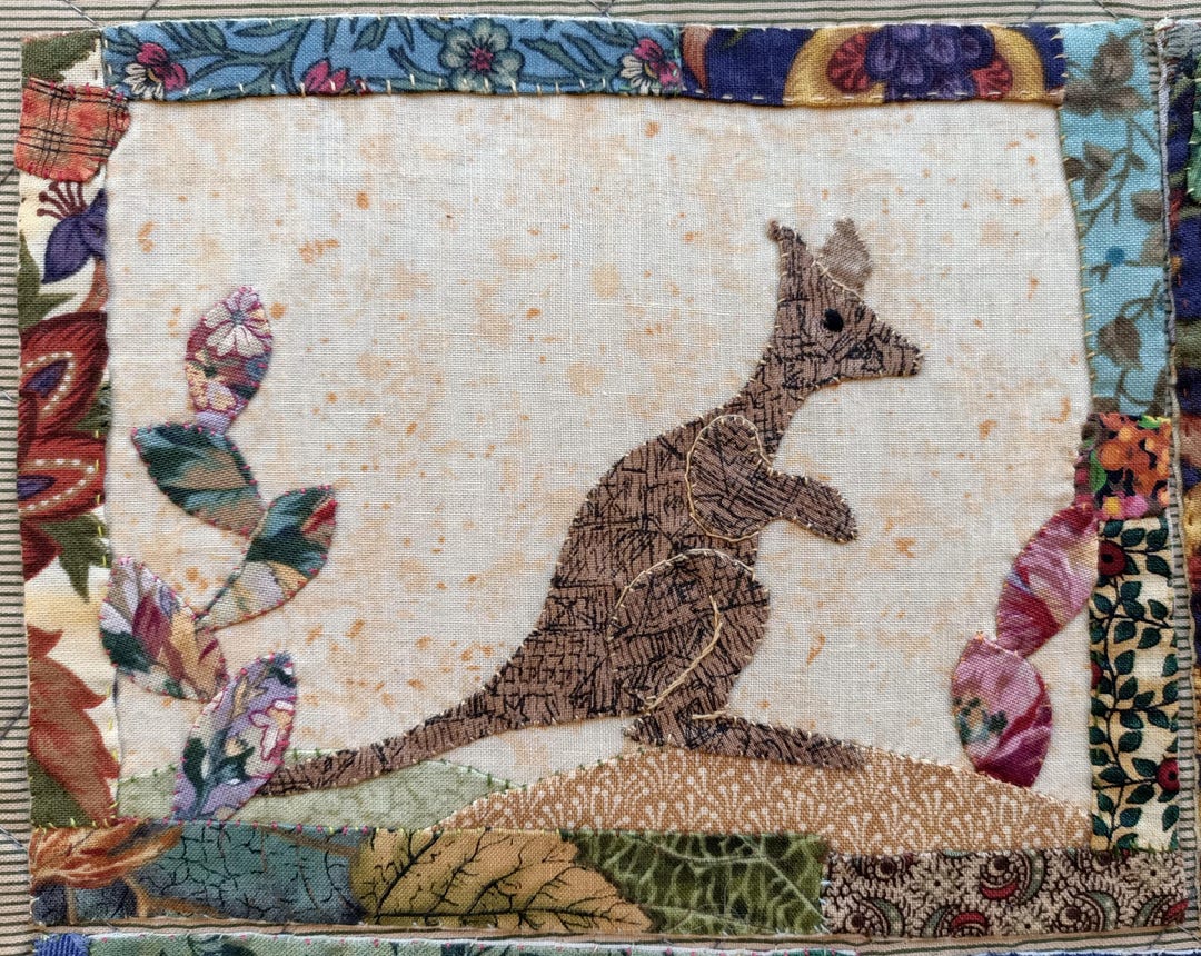 Kangaroo PDF Pattern. This is an Applique or Slow Stitching Digital ...