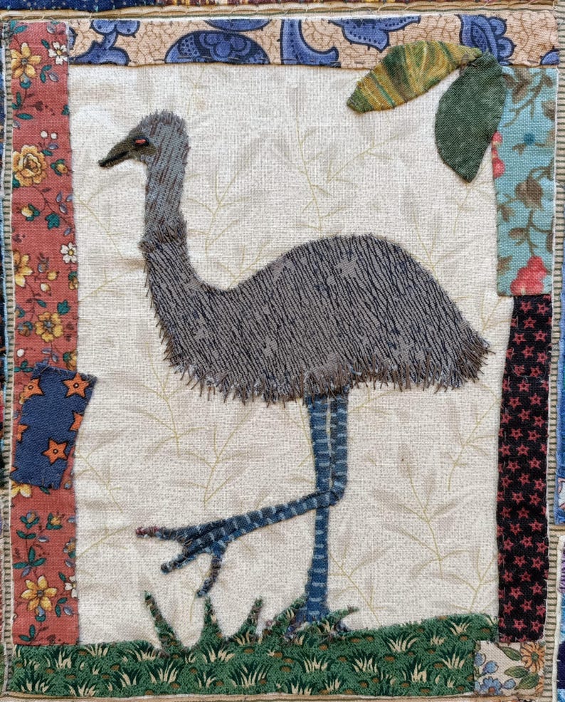 Australian Emu PDF Pattern. This is an Applique or Slow Stitching ...