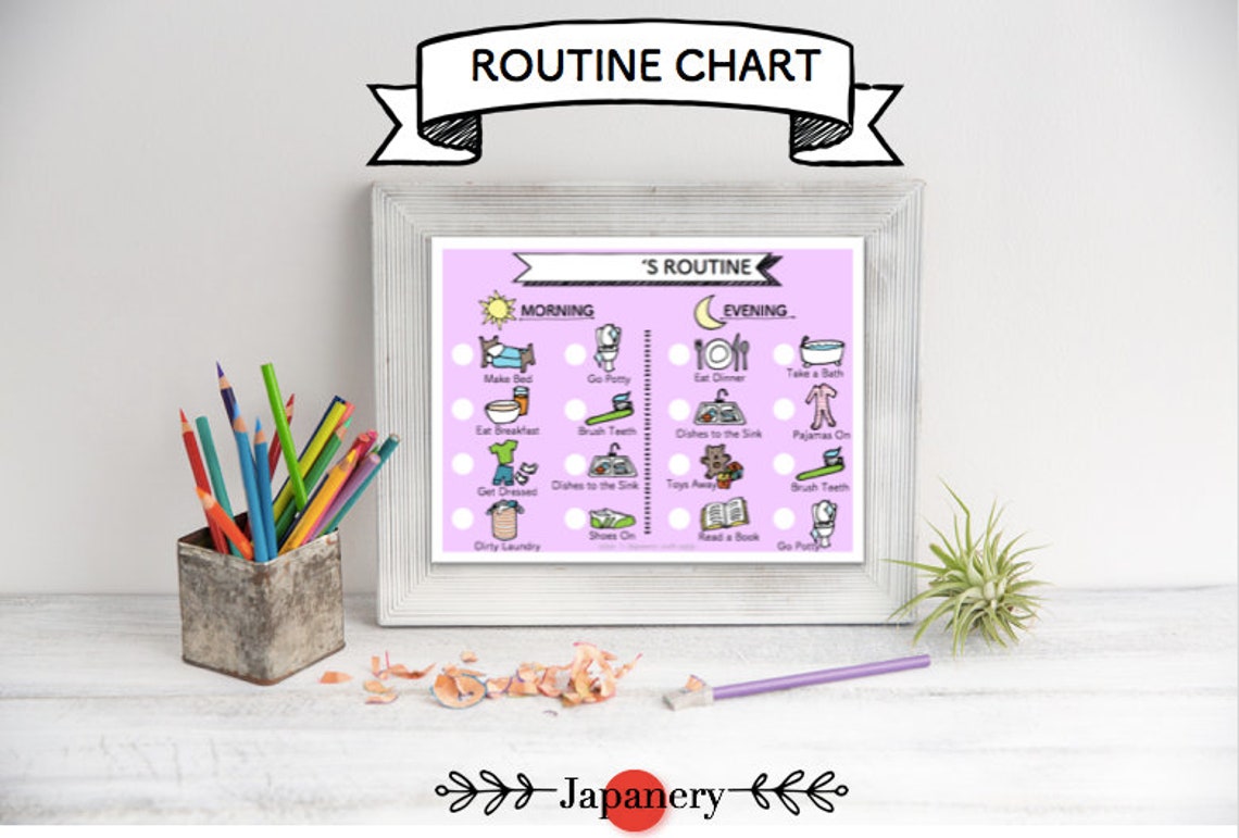 Kids Chore/ Routine Chart: Morning and Evening - Etsy