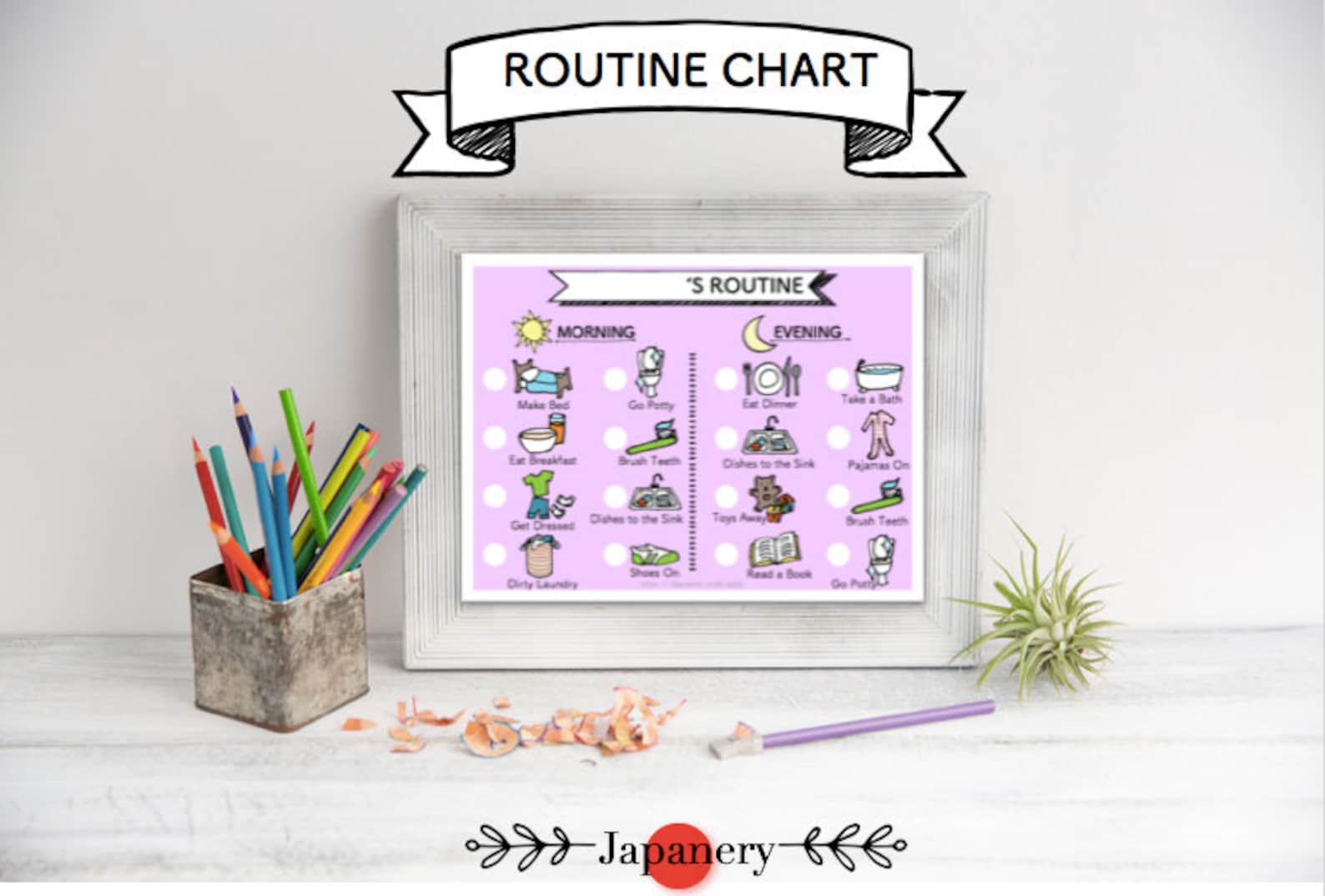 Kids Chore/ Routine Chart: Morning and Evening - Etsy