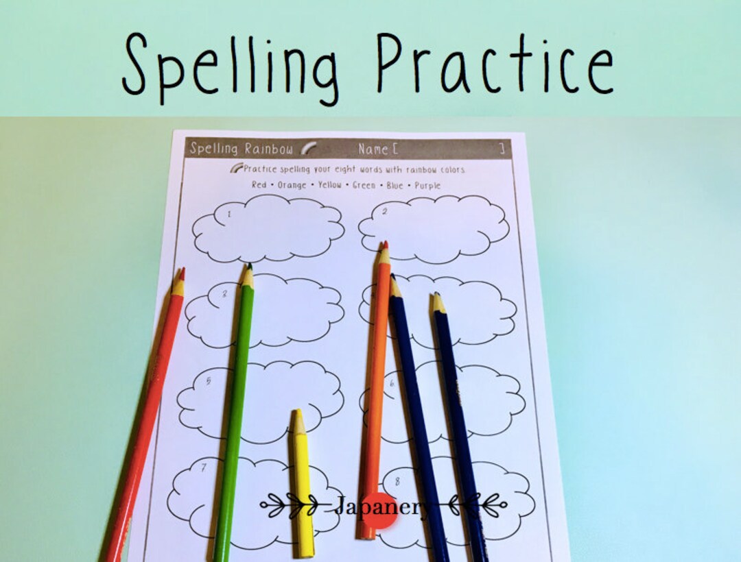 Spelling Practice Sheets Language Art Center Activities - Etsy