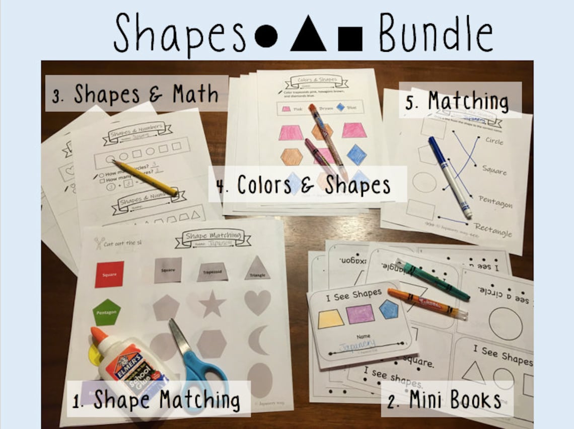Learning Shapes Bundle Shape Matching Math Center Shape and - Etsy
